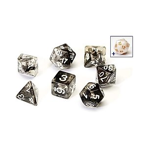 Sirius a Dice Black Cloud Transparent Resin Dice Set, Game