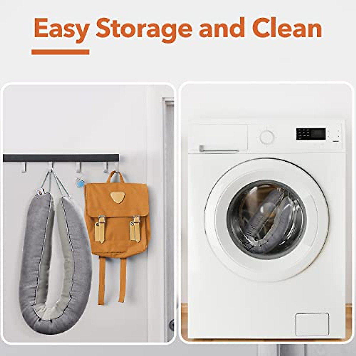 Door Draft Stopper,YOOGO 36 Inch Under Door Draft Blocker for Bottom of Door,Weighted Under Door Draft Noise/Wind/Light/Air/Dust/Odor Blocker for Apartment Door Gap Filler Bottom,Fabric Draft Guard