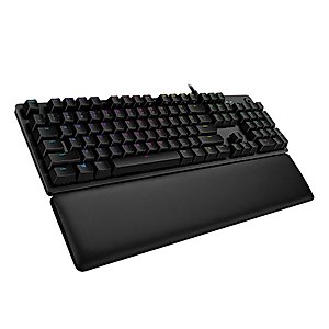 Logitech G513 Carbon LIGHTSYNC RGB Mechanical Gaming Keyboard with GX Brown Switches, Memory Foam, USB Pass-Through Port, Aircraft-Grade 5052 Aluminum Top Case - Tactile (Renewed)