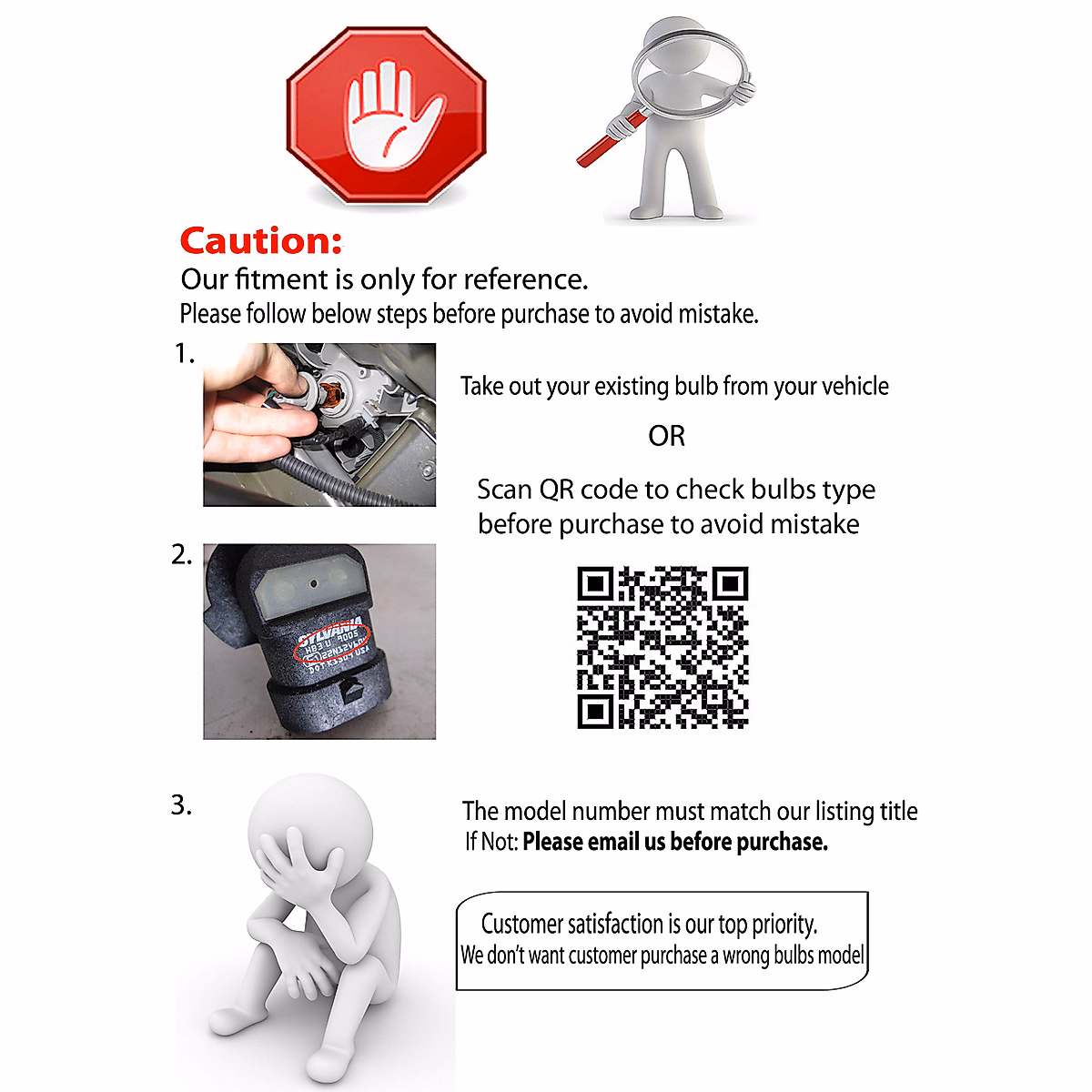 ICBEAMER H11 Light Bulbs, 8000LM Brighter Lights, Real 1:1 6000K Cool White lights IP68 Waterproof Halogen Replacement Fog Lights, Quick Installation, Pack of 2