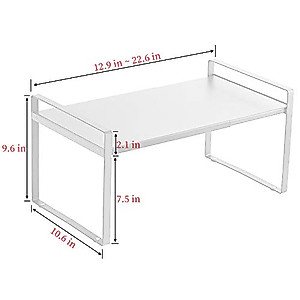 Retractable Stacking Counter Rack Countertop Rack Metal Kitchen Storage Rack
