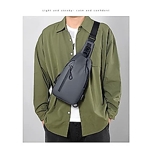 YYFRIEND Waterproof Sling Bag Travel Hiking Chest Bag Daypack, Crossbody Backpack with USB Charging Port