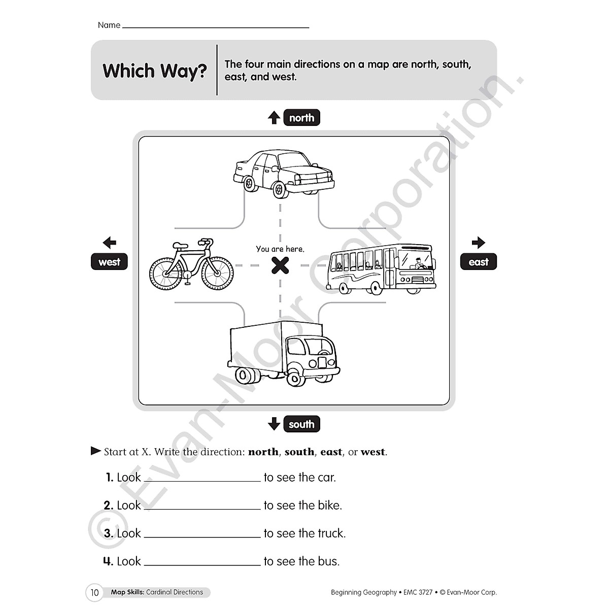 Beginning Geography Workbook, Homeschooling and Classroom Resource Workbook (Beginning Geography (Evan-Moor))