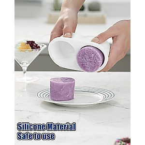 Ice Cube Tray with Lid - Easy-Release Silicone, Ice Trays for Freezer Ice Cube Mold for Shaved Ice, BPA-F ree (White)