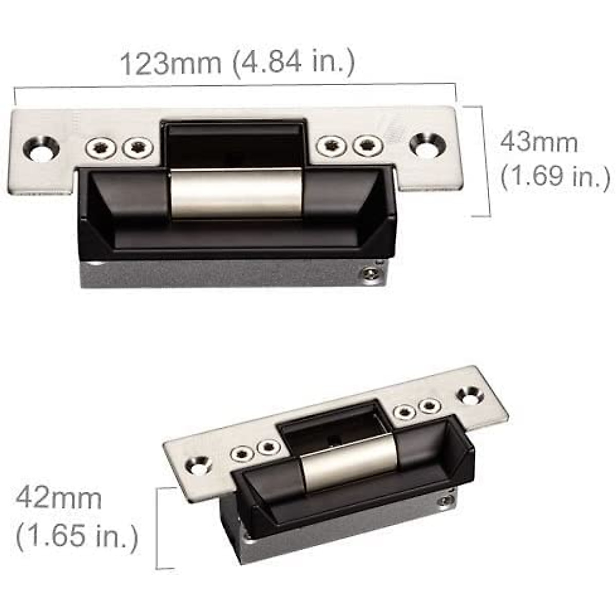 MENGQI-CONTROL Waterproof Metal Keypad Reader Standard North American Strike Lock TCPIP 2 Doors Access Control Systems 110-240V Power Box +RFID Key Fob/Card