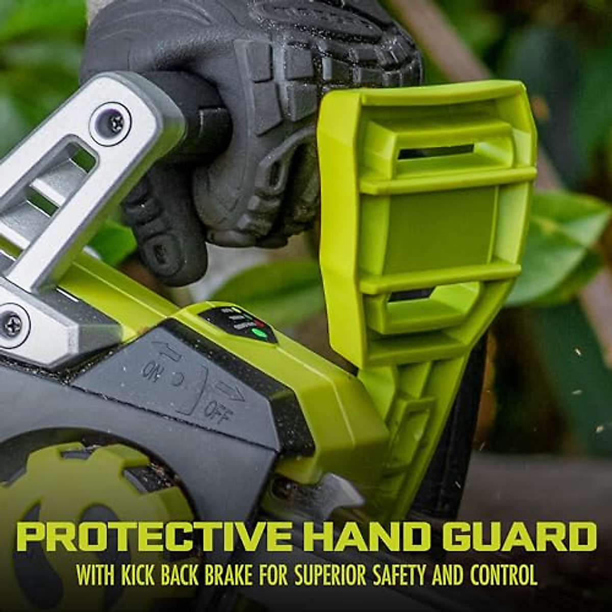 Sun Joe 24V-X2-CS16 48-Volt IONMAX Cordless Chain Saw 16-inch Kit, (w/ 2 x 2.0-Ah Batteries + Quick Charger)