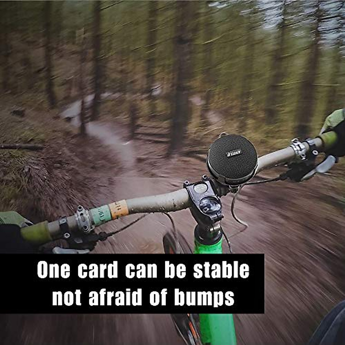 Upgraded Compact Portable Bluetooth 5.0 Wireless Bike 5W/8W Stereo Speaker, IP67 Waterproof Outdoor &10h Play Time, Advanced Class D Amplifier & Built-in Weighty Bass (8W Speaker)