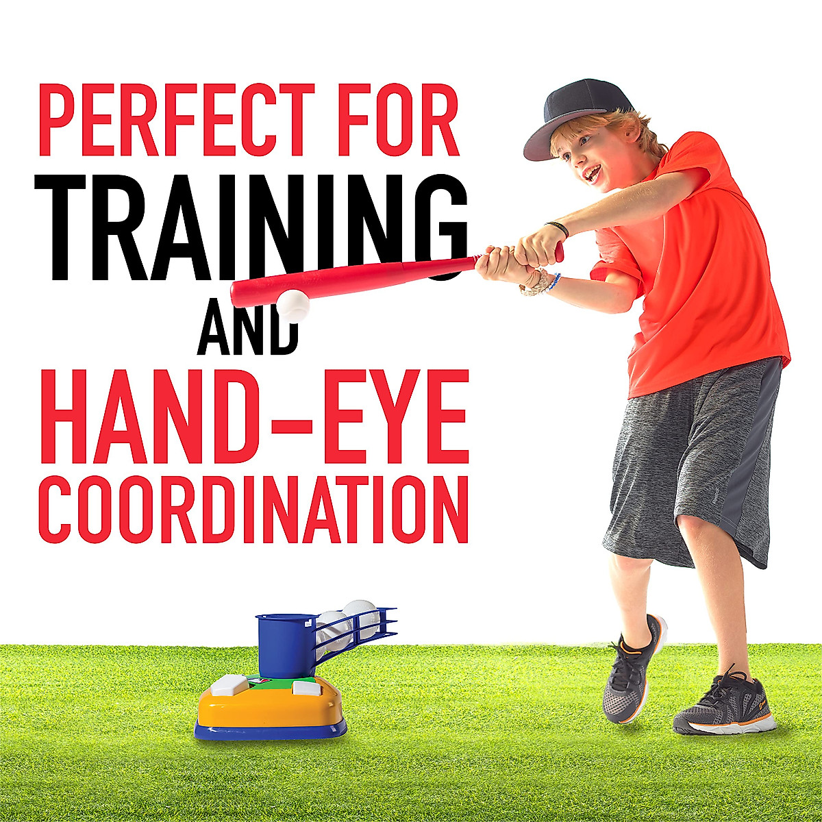 Franklin Sports Kids Teeball Tee - 2-in-1 Super Star Batter - Youth Baseball and Teeball Batting Tee + Pitching Machine - Perfect Kids + Toddlers Toy Set