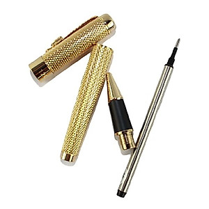 Gullor 1200 Golden Dragon Red Crystal Eyes Rollerball Pen (Golden)