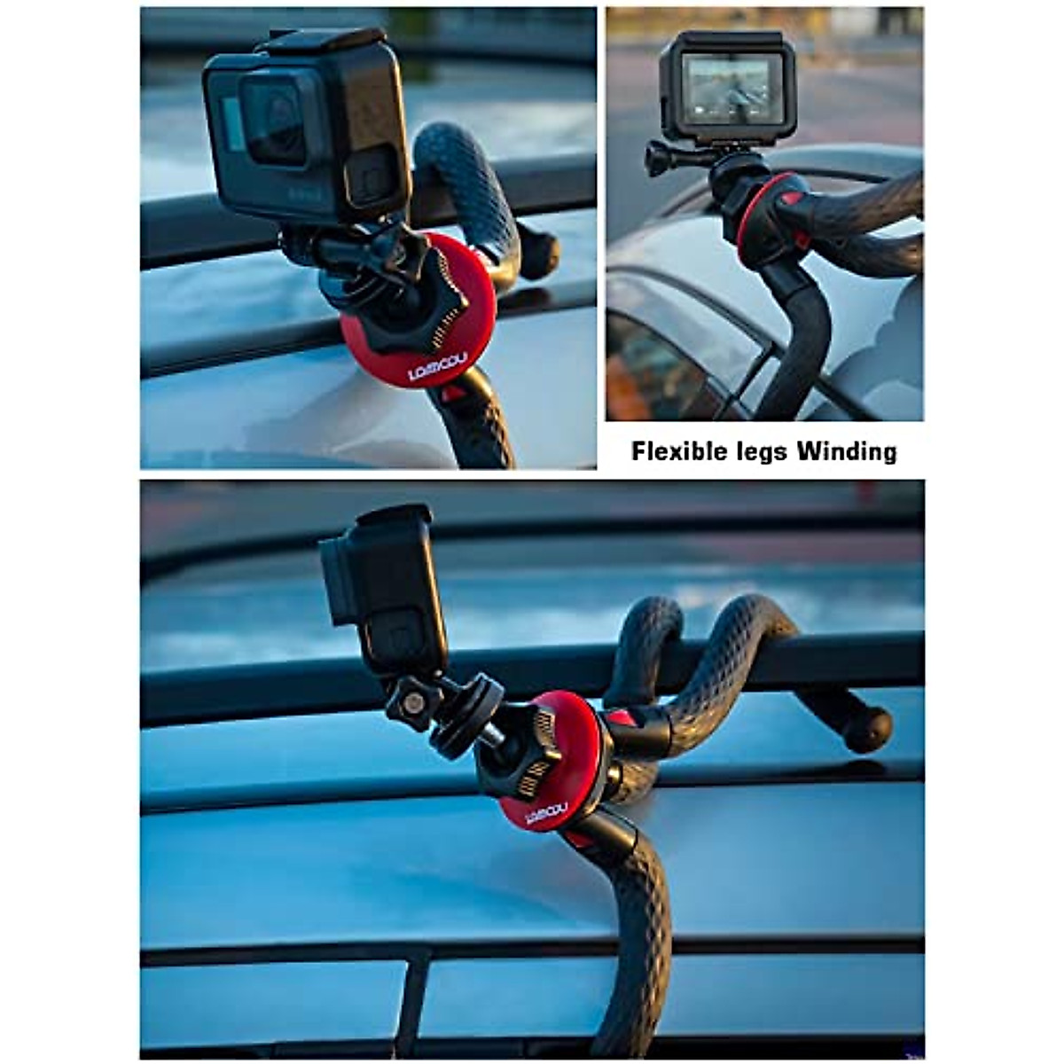 Lammcou Camera Tripod Flexible Mini Small Travel Lightweight Bendy Selfie Gorrila Tripod for DSLR Camera Vlogging Video Camera Action Camcorder Webcam Projector Ring Light Accessory Trípode