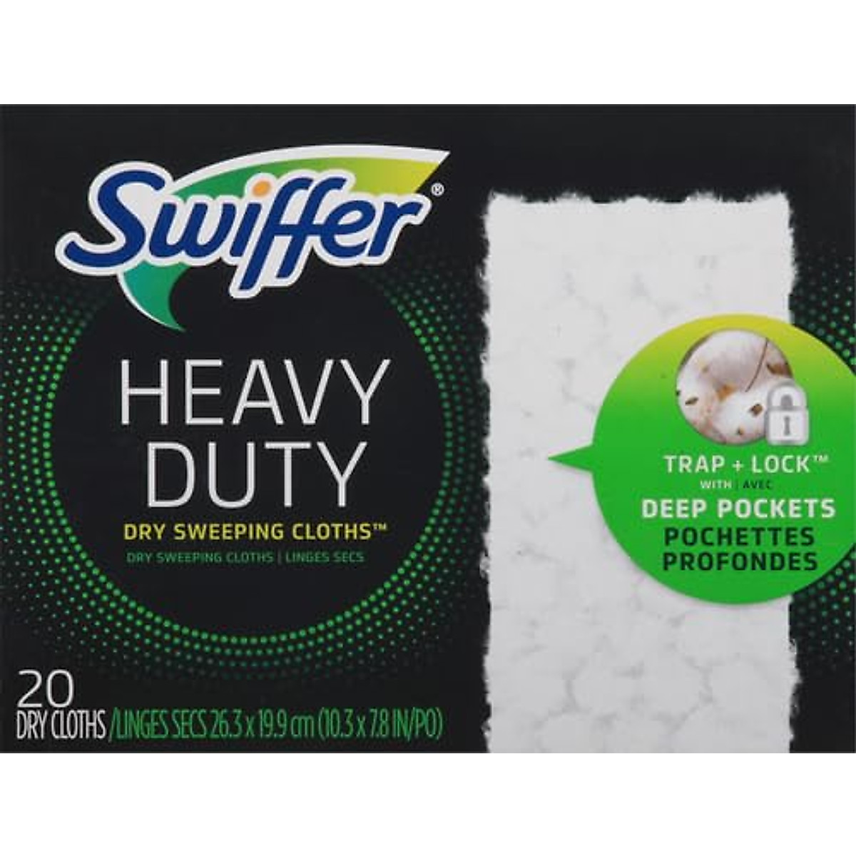 Swiffer Sweeper Heavy Duty Multi-Surface Dry Cloth Refills for Floor Sweeping & Cleaning, 20Count