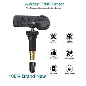 Aulligey 56029479AB Tire Pressure Sensor 315MHz Tire Pressure Monitoring Sensor TPMS (4 PCS) for Chrysler Dodge Jeep Ram Replaces OE# 56029465AB 56029479AA 56053030AB