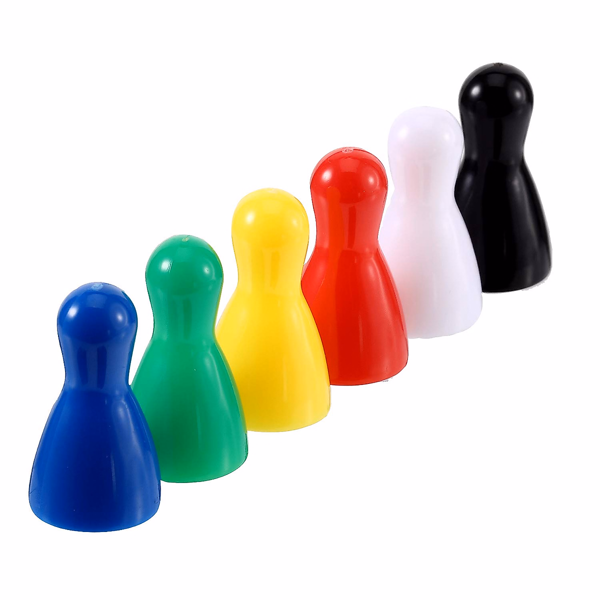 8 x 6 Style Multicolor Plastic Pawns Pieces Game for Board Games, Tabletop Markers Component