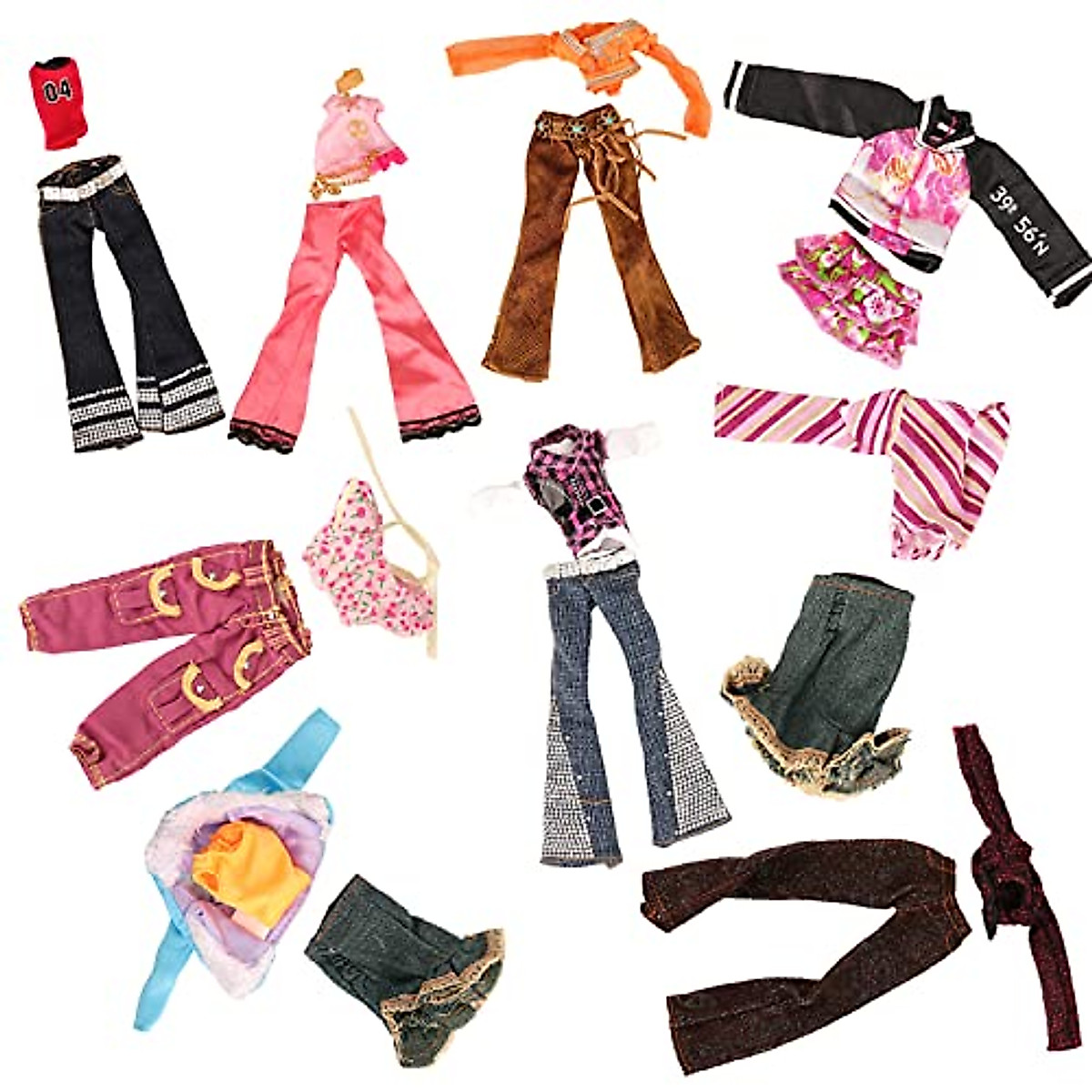 BARWA 10 Sets Doll Clothes for 11 inch Monster Girl Doll Fashion Outfits Casual Tops Pants