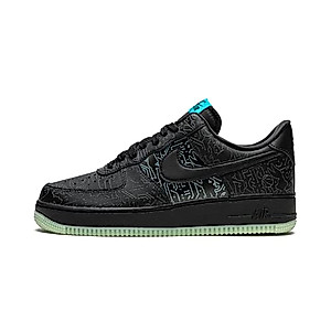 Nike Men's Air Force 1 Low Space Jam Computer Chip, Black/Light Blue Fury/Black, 9