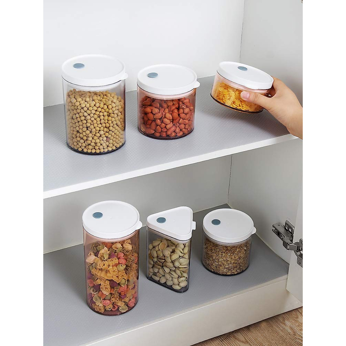 Bloss Gray Drawer Liner 17.7 x 78.7IN and Pattern Shelf Liner Non-Adhesive 12 x 236IN, 2 Items Bundle.