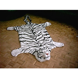 BRUBAKER Huge White Tiger Rug 78x47 Inch