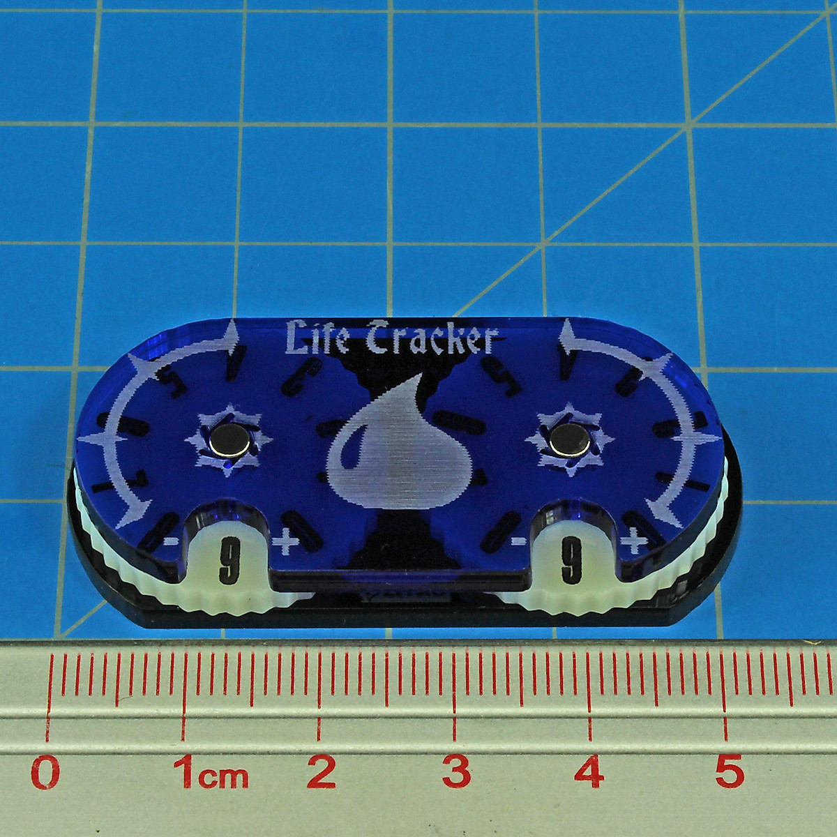 LITKO Life Counter Wheel | Point Tracker Dial | 0-99 | Compatible with Magic: The Gathering Card Game | Island (Blue)