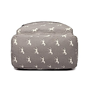 MISS LULU Backpack Horse Print Canvas Backpack Casual Daypack for Girls Boys Teenager