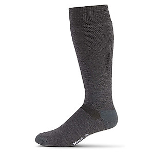 Merino Wool Ski and Snowboard Sock Grey Heather Medium