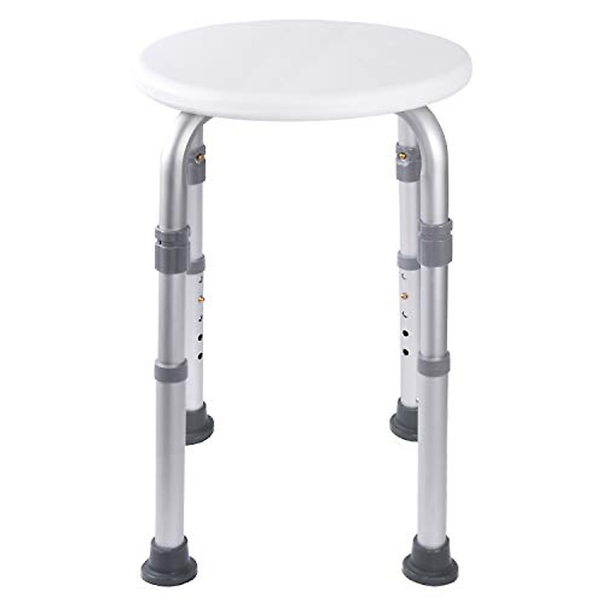 Medical Tool-Free Assembly Adjustable Shower Stool Tub Chair and Bathtub Seat Bench with Anti-Slip Rubber Tips for Safety and Stability