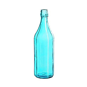 Evergreen Garden Brilliant Blue Glass Bottles, Set of 6
