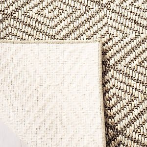 SAFAVIEH Palm Beach Collection Area Rug - 8' x 10', Beige & Brown, Sisal Design, Non-Shedding & Easy Care, Ideal for High Traffic Areas in Living Room, Bedroom (PAB360B)