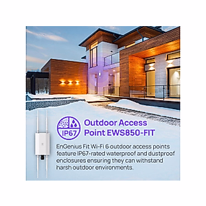EnGenius Fit EWS850-FIT Dual Band IEEE 802.11ax 1.73 Gbit/s Wireless Access Point - Outdoor