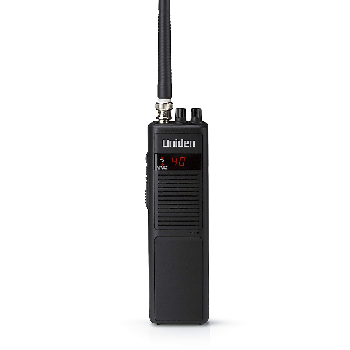 Uniden PRO401HH Professional Series 40 Channel Handheld CB Radio & RoadPro (RP-711) 24" Magnet Mount Stainless Steel CB Antenna Kit