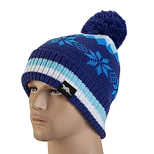 OTTER Waterproof, Windproof, Breathable - Beanie Hats Suitable for All Activities in All Weather Conditions Hat in 7 Colours (White & Blue)