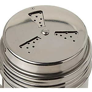 Tablecraft, 10 oz, Silver Stainless Steel Dry Rub Shaker with Handle, 10-Ounce