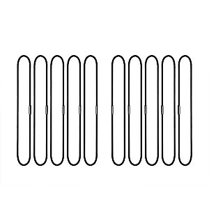 Mini Skater 10Pcs Black Notebook Elastic Spring Bands Connecting Insert Refill Replacement Strap Bands Accessories for Travel Journal