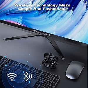 27 Inch All in One Desktop PC Intel Celeron N5095 Desktop Computer 8GB RAM 512GB ROM SSD Full HD IPS Display Computer with Dual WiFi Bluetooth 5.0 Keyboard and Mouse USB3.0