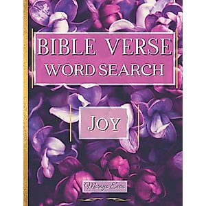 Bible Verse Word Search: Inspirational Joy Scriptures Word Find Puzzle Book | Purple Flowers (Bible Word Search)