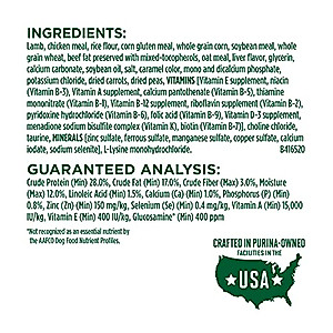 Purina ONE Natural Small Breed Dry Dog Food, +Plus Lamb & Rice Formula - 7.4 lb. Bag