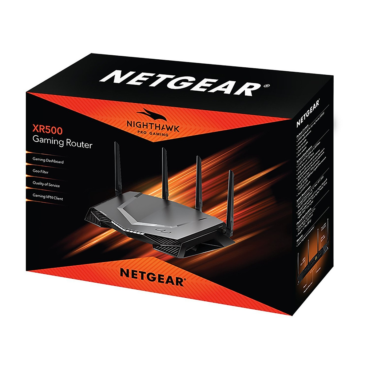 NETGEAR Nighthawk Pro Gaming XR500 WiFi Router with 4 Ethernet Ports and Wireless speeds up to 2.6 Gbps, AC2600, Optimized for Low ping (Renewed)