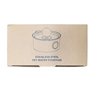 GOOSTOO Stainless Steel Cat Water Fountain - 108oz/3.2L Quiet Pet Fountain with Water Level Window - Attracts Cats to Drink