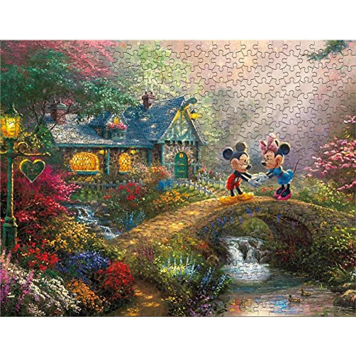 Ceaco - 4 in 1 Multipack - Thomas Kinkade - Disney Dreams Collection - Sleeping Beauty, Mickey & Minnie Mouse, Snow White & Seven Dwarfs, and Cinderella - (4) 500 Pieces Jigsaw Puzzles