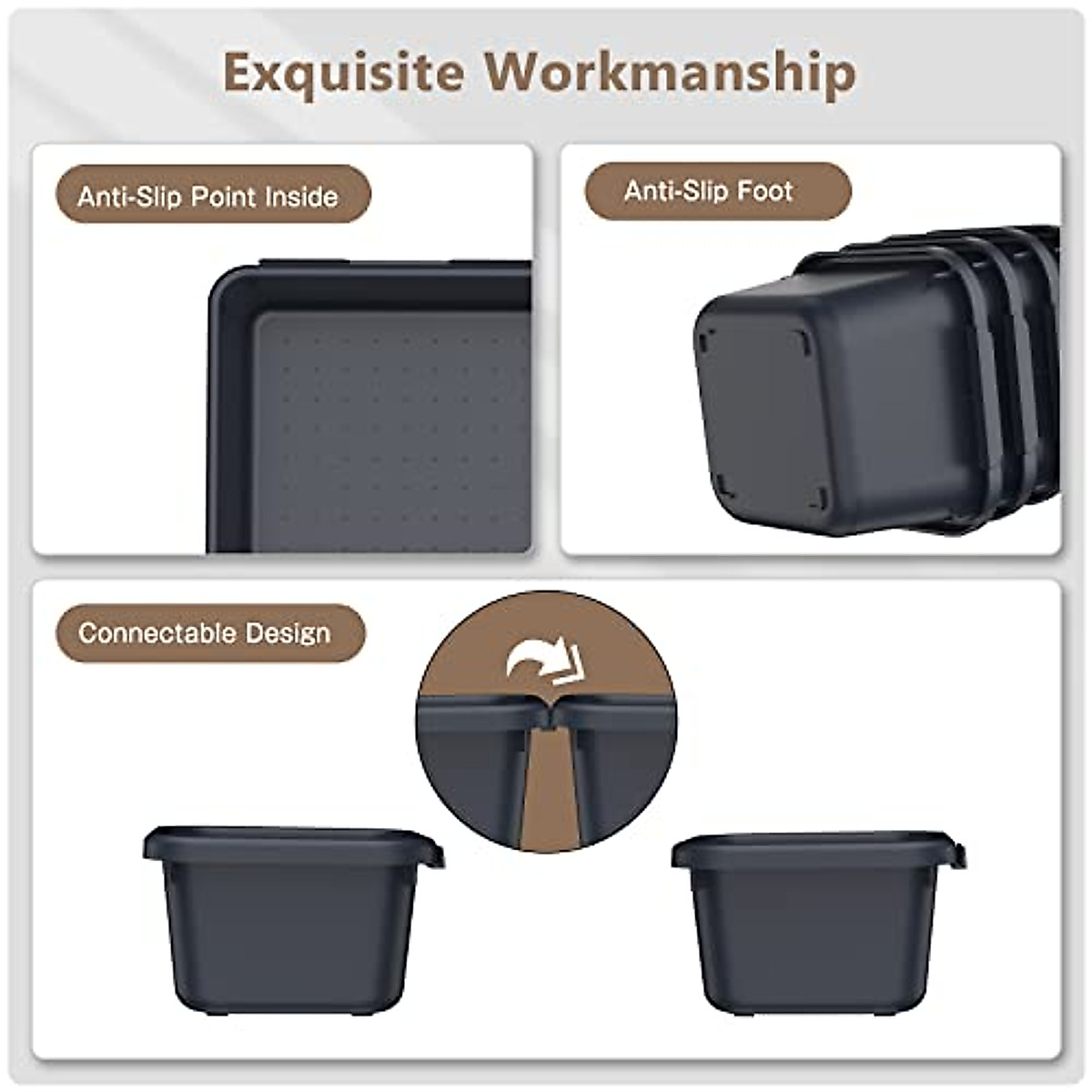 【𝟰𝟮𝗣𝗖𝗦】A-LUGEI Tool Box Organizer Tray Divider Set, Desk Drawer Organizer, Garage Organization and Storage Toolbox Accessories for Rolling Tool Chest Cart Cabinet Work Bench Small Parts