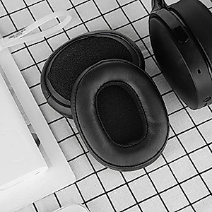 Geekria QuickFit Protein Leather Replacement Ear Pads for Skullcandy Venue Wireless ANC Headphones Ear Cushions, Headset Earpads, Ear Cups Repair Parts (Black)