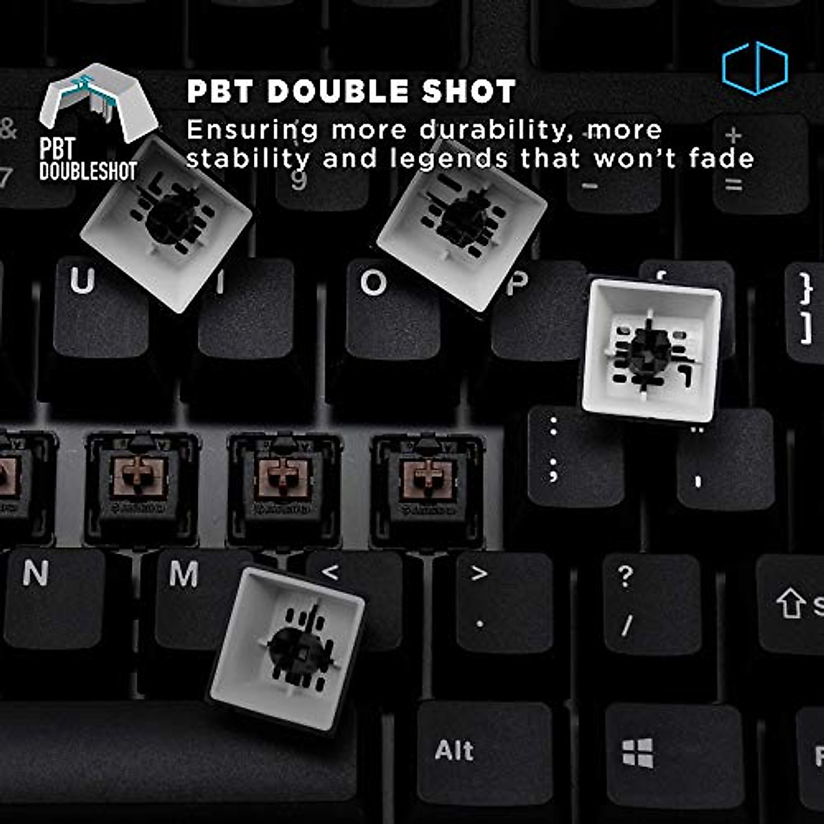 ikbc CD108 V2 Mechanical Keyboard, Cherry MX Silent Red Switch, Full Size with Mistel PBT Keycaps, Windows/Mac