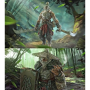 RAYGE3LOV Maestro Union FuRay Planet Blade Master Weng 1/12 Scale Figure 8.5in Furry Action Figures,Furay Planet Series weretiger Blade Master Weng wave3 weretiger,Orcs,Beastmen