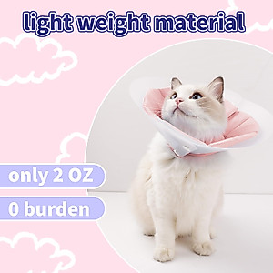 Cat Cone Collar Soft, Lightweight Cat Cones to Stop Licking, Adjustable Soft Cone for Cats After Surgery, Waterproof Kitten Cones Elizabethan Collar for Cats Recovery Collar Soft Cat Neck Cone