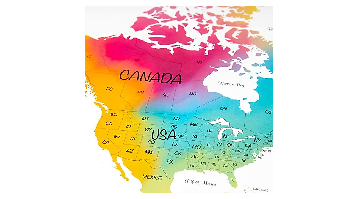 Deluxe Scratch Off Map - Capture Your Travel Adventures