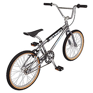 ﻿Schwinn Sting Pro Retro BMX for Youth/Adult, Throwback 1989 Design, Single-Speed Drivetrain, Hi-Ten Steel Frame, Aluminum Rims, Tubular Crankset, 20-Inch Wheels, Grey