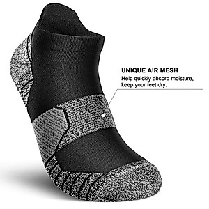 PAPLUS Compression Running Socks Women (6 Pairs), Ankle Athletic Socks Low Cut with Arch Support