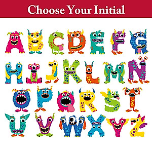 Personalized Monster Alphabets Coffee Mug with Name Kids Hot Chocolate Cocoa Mug Cute Ceramic Tea Cup 11 oz Funny Christmas Holiday Gifts for Kids Boys Girls Kiddos Friends Christmas Eve Box Filler