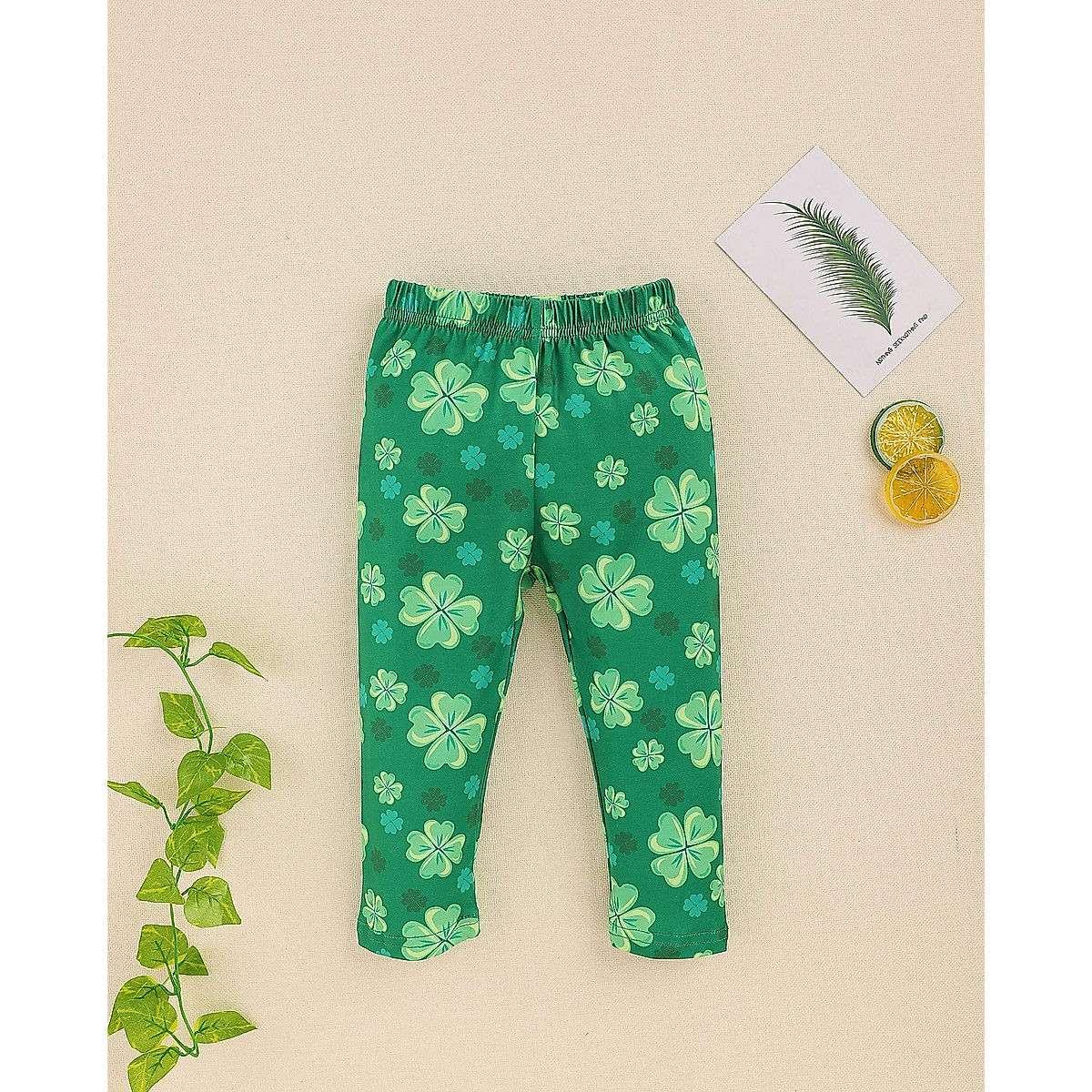 bilison Toddler Baby Girls St.Patrick's Day Clothes Long Sleeve Ruffle Dress Top and Pant With Headband Todder Girl 2Pcs Outfit Sets