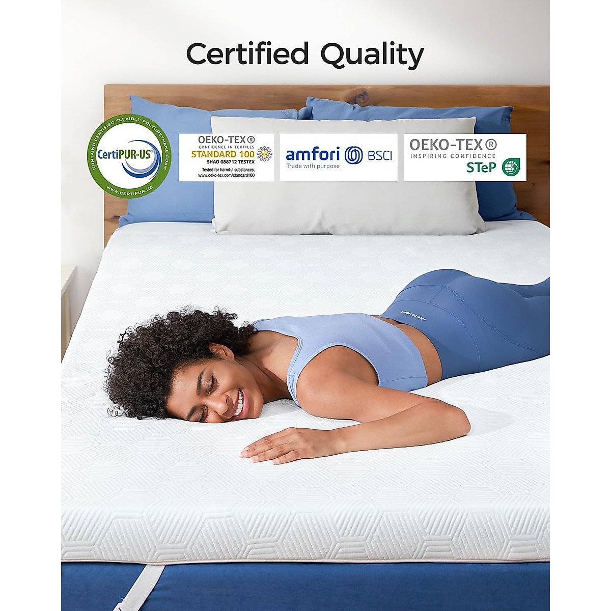 Dreamsmith 3 Inch Gel Memory Foam Mattress Topper Twin Size, Breathable Pressure Relief Mattress Topper, Washable Cover with Elastic Straps & Non-Slip Bottom, CertiPUR-US Certified, Cooling