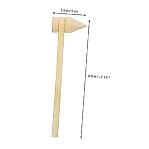 Mini Crab Mallet 10 Pcs small wooden hammer wood tools puzzle for developmental Wooden Beat Hammers wooden cake mallet Seafood Hammers bulk gavel hammer crab sticks